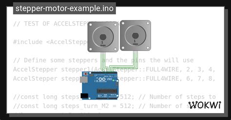 2 STEPPER FORWARD BACKWARD LEFT RIGHT Wokwi ESP32 STM32