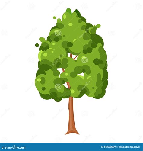 Green Tree Symbol Creative Element For Park Stock Vector Illustration Of Growth Environment