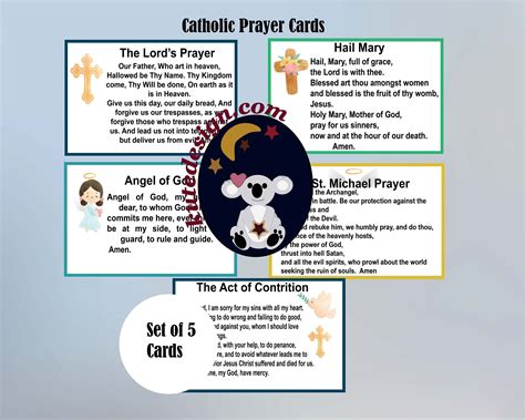 Laminated Prayer Cards Catholic Prayer Cards Prayer Cards Etsy