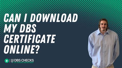 Can I Download My Dbs Certificate Online Youtube