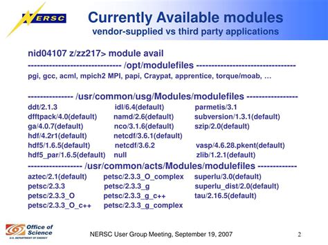 ppt third party software plan zhengji zhao nersc user services zzhao
