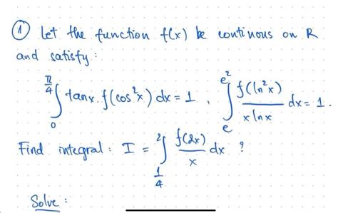 Solved Let The Function Fx Be Continous On R And Satisfy