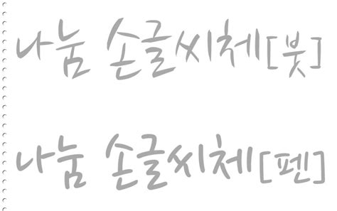나눔손글씨체 예쁜글씨체 다운 및 적용방법 네이버 블로그