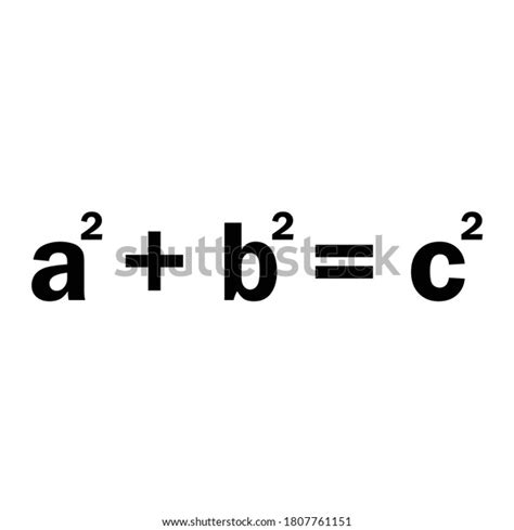 Pythagorean Theorem Equation On White Background Stock Vector Royalty Free 1807761151