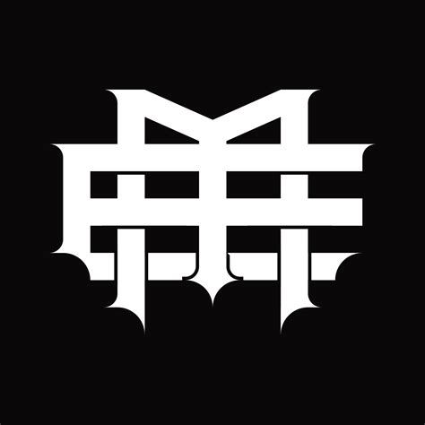 Em Logo Monogram With Vintage Overlapping Linked Style Design Template