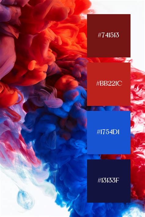 Blue Red Color Palette Color Scheme Generator Colori Blu Rosso