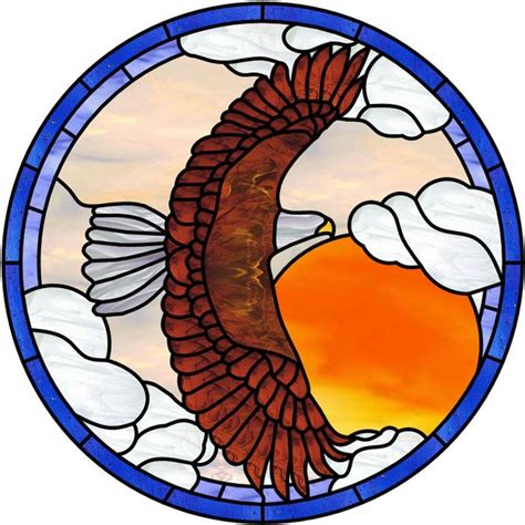 Stained Glass Eagle Etsy