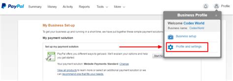 configure paypal business account auto return profile settings