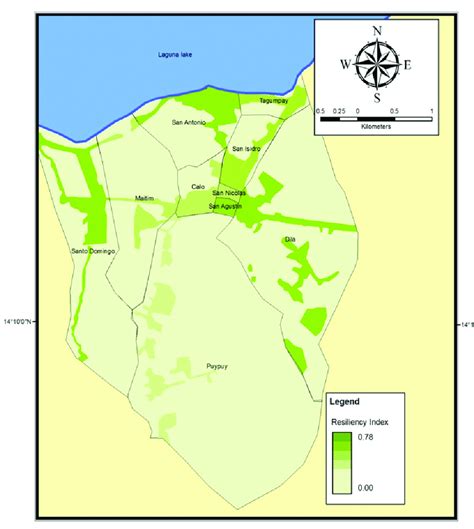 Resiliency Index Map Based On The Concentration Of Residential Houses Download Scientific