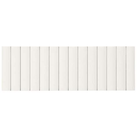 Ivy Hill Tile Sway Ribbed White 393 In X 031 In Matte 3d Ceramic