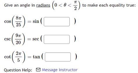 Solved Give An Angle In Radians