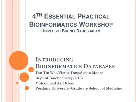 Ppt Mastering Bioinformatics Databases For Biological Knowledge