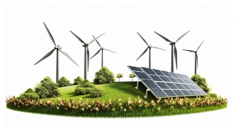 Paneles Solares Y Turbinas Eólicas Que Generan Electricidad En La