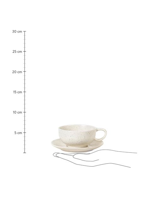 Tasse Rustique Faite Main Avec Sous Tasse Nordic Vanilla Westwing