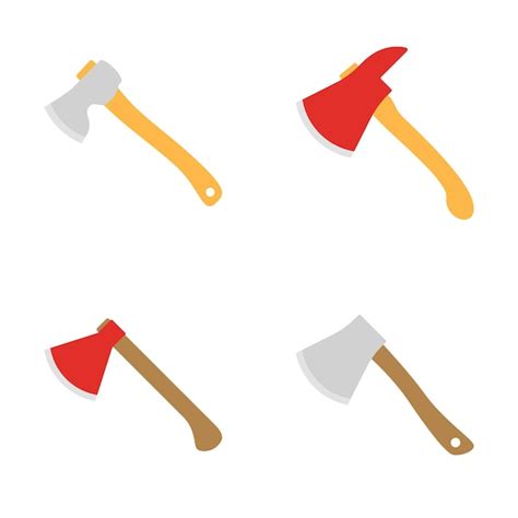 Premium Vector Set Of Axe Isolated On White Background