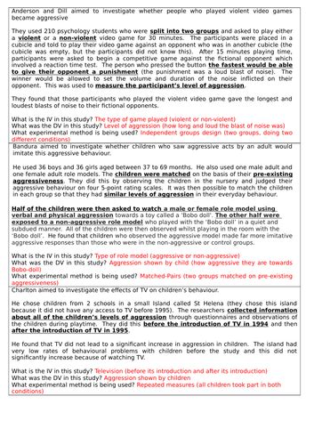 Edexcel Psychology 9 1 Gcse New Spec Unit 1 Lesson 3 Experimental Designs Teaching Resources
