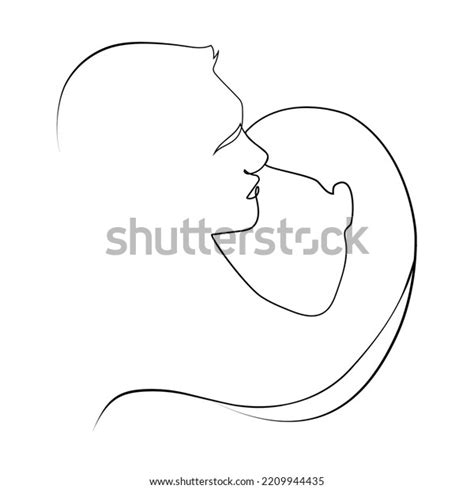 Continuous One Line Abstract Face Woman Stock Vector Royalty Free