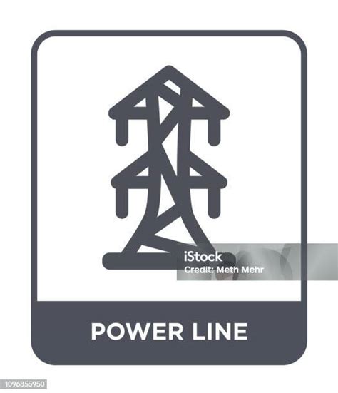 電力線圖示向量在白色背景 電力線新潮填充圖示從行業集合向量圖形及更多全球性圖片 全球性 商標 圖示 Istock