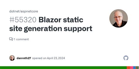 Blazor Static Site Generation Support Issue 55320 Dotnet