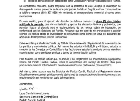 Cambio Radical Abrió Proceso Disciplinario Contra El Presidente Del