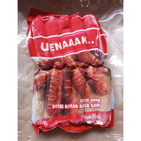 Jual Belfoods Sosis Ayam Bakar Rasa Sapi 450gr 450 Gram Uenaaak