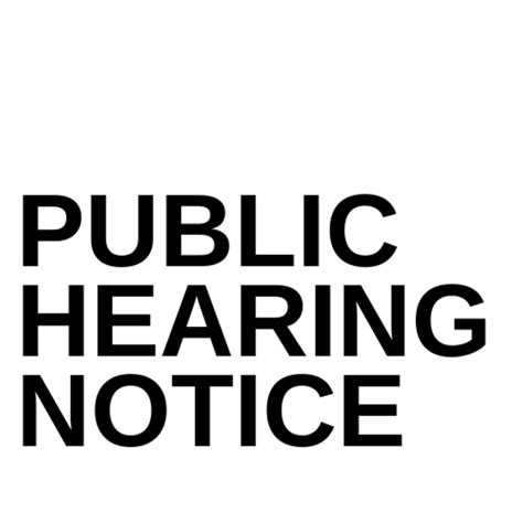 Notice Of Public Hearing
