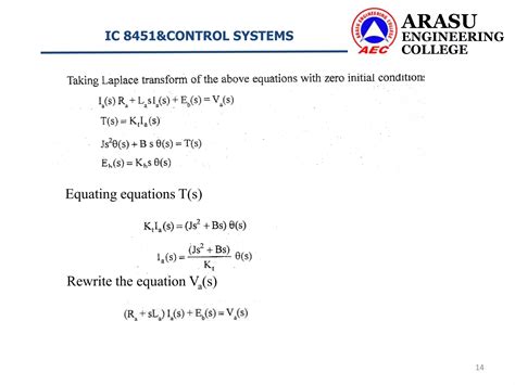 transfer function of electrical system pptx