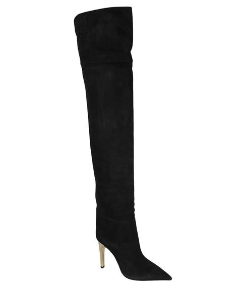 지미추 여성 부츠 Jimmy Choo CIERRA OTK 100SUE Boots Black N05 JIMMY CHOO
