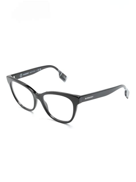 Burberry Eyewear Evelyn Cat Eye Frame Glasses Black Farfetch