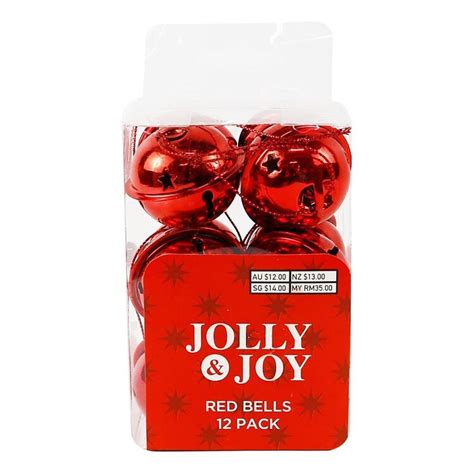 Jolly And Joy Jingle Bells 12 Pack Red