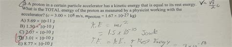 solved a proton in a certain particle accelerator has a