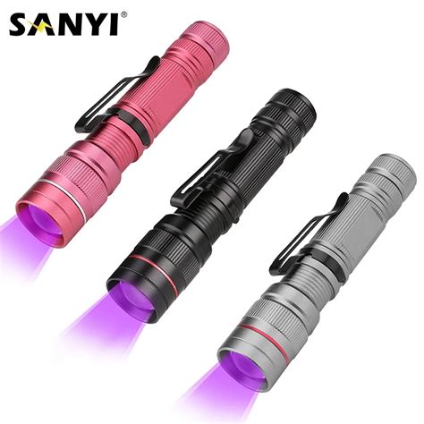 Sanyi Mini UV Flashlight Mode LED Ultraviolet Flashlights Ultra Violet Invisible Ink Marker