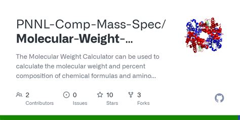 github pnnl comp mass spec molecular weight calculator dll the