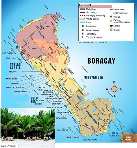 Map Of Boracay Island Resorts