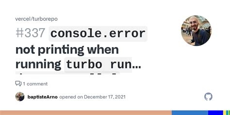 `console error` not printing when running `turbo run dev parallel