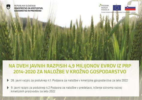 Na dveh javnih razpisih 4 9 milijonov evrov iz PRP 2014 2020 za naložbe