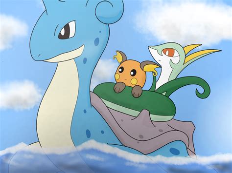 Pmd Lapras Raichu Serperior By Shiny Cobra On Deviantart