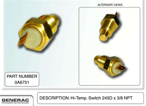 Generac 0a6751 Hi Temp Switch 0a6751