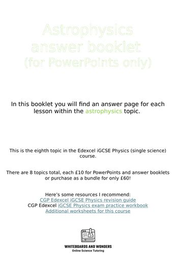 igcse physics astrophysics complete lessons teaching resources