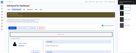 Have A Preset Of Back End Supported Layouts To Work With Gin And Claro