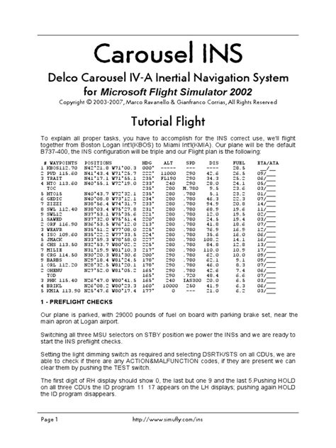 Civa Ins Gauge For Fsx Tutorial Pdf Inertial Navigation System
