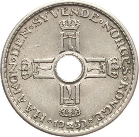 Norwegen 1 Krone 1939 Håkon Vii Au Ma Shops