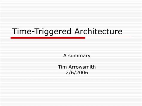 Ppt Time Triggered Architecture Powerpoint Presentation Free