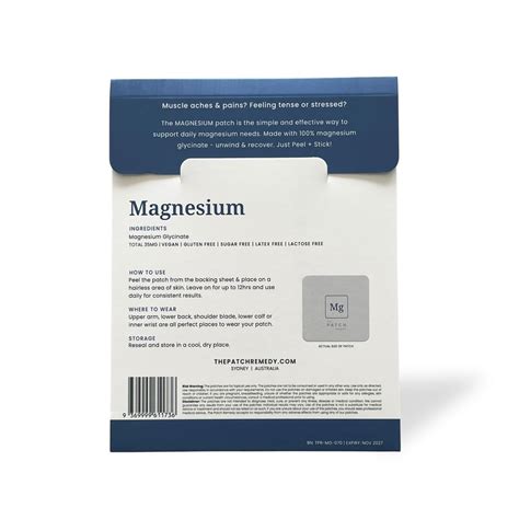 Magnesium Patches The Patch Remedy 30 Patches