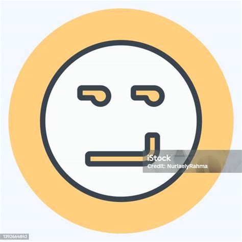 Icône Émoticône Souriant Convient Pour Le Symbole Emoticon Style De