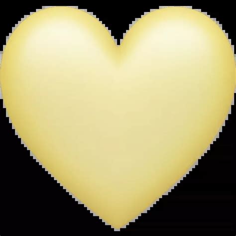 Pastel Yellow Heart Yellow Heart Emoji Heart Emoji
