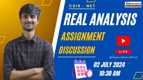 Csir Net Math Assignment Discussion Series Live Real Analysis Assignment Class By Divyanshu