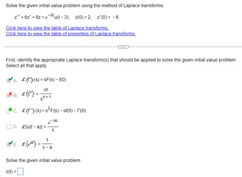 Solved Solve The Given Initial Value Problem Using The