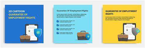 소셜 미디어 튜토리얼 팁 3d 만화 스타일의 배너 레이아웃 템플릿을 게시합니다 직원은 올바른 개념을 보장합니다 벡터 디자인