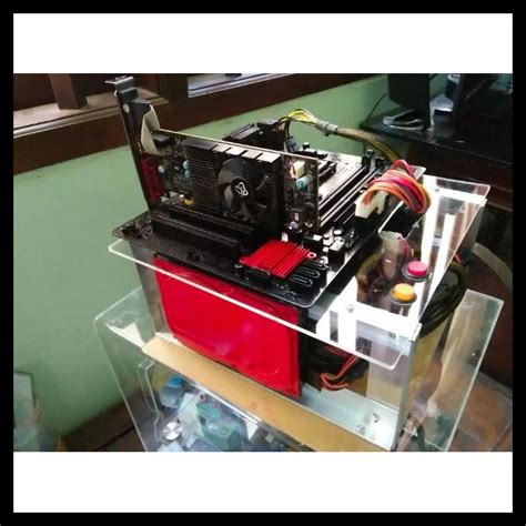 Jual Casing Case Cpu Acrylic Komputer Rack Pc Open Air Mini Micro Atx